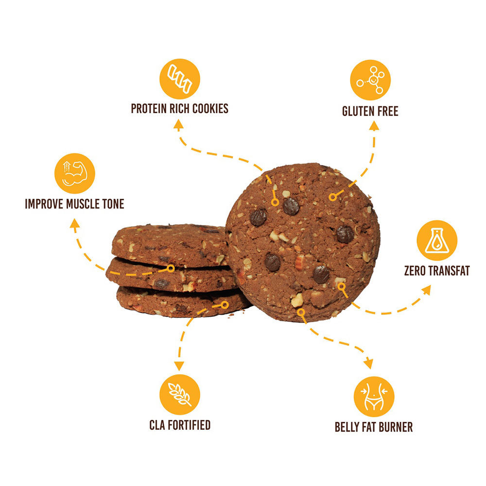 Dark Chocolate Protein Cookies (Pack of 8) | Wecomart - Buy Authentic ...