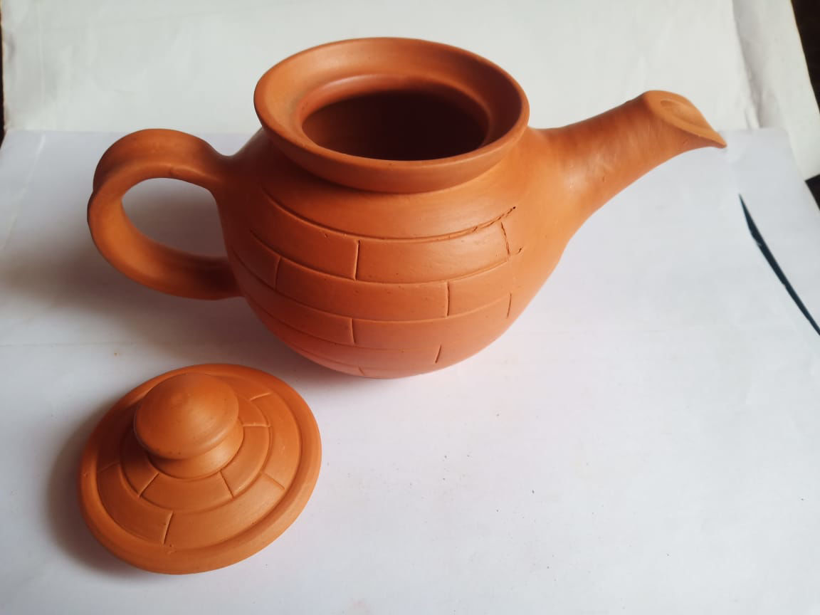 Terracotta Kettle with Lid - Pack of 1 (Available in 2 Designs ...
