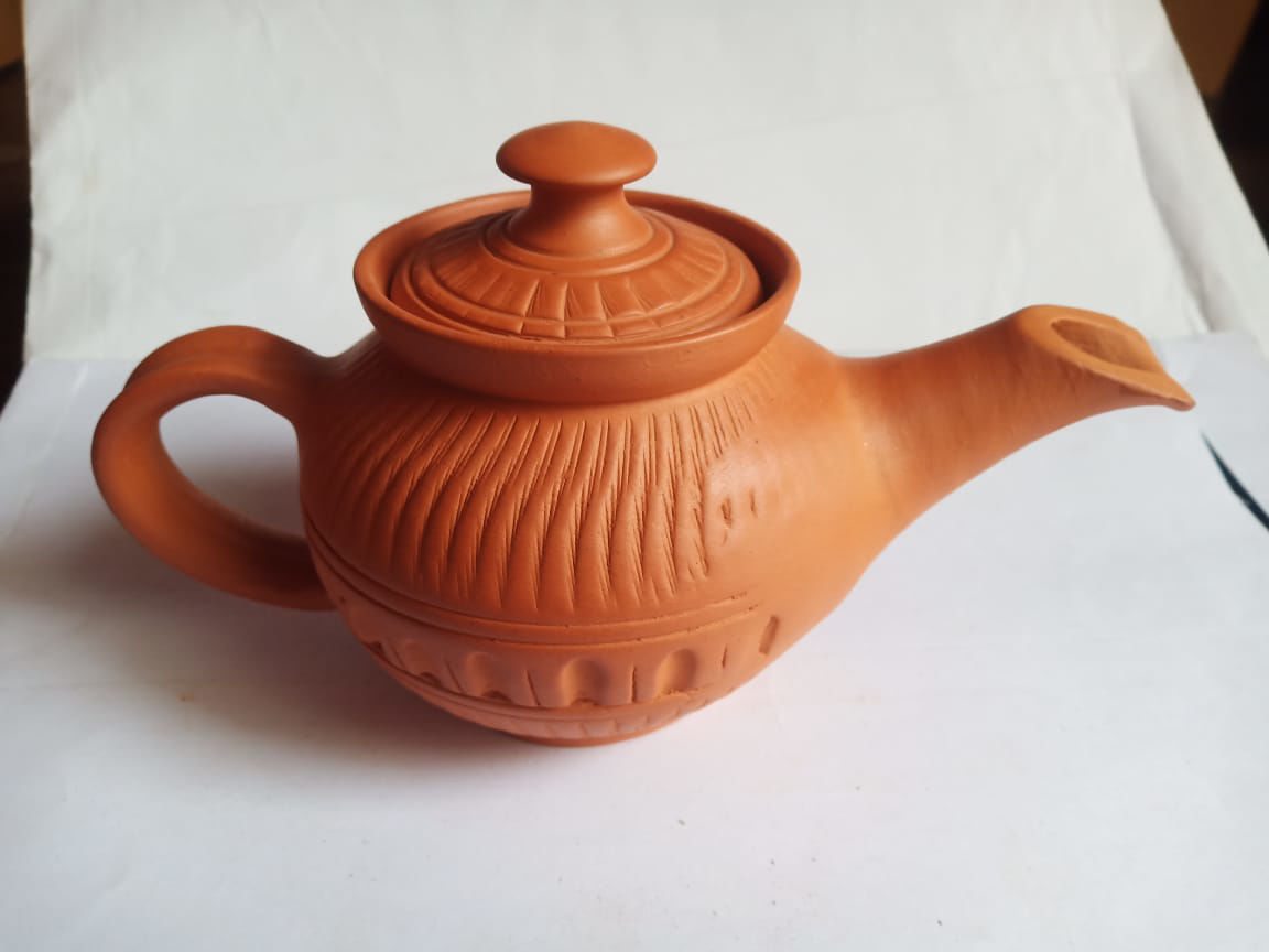 Terracotta Kettle with Lid - Pack of 1 (Available in 2 Designs ...