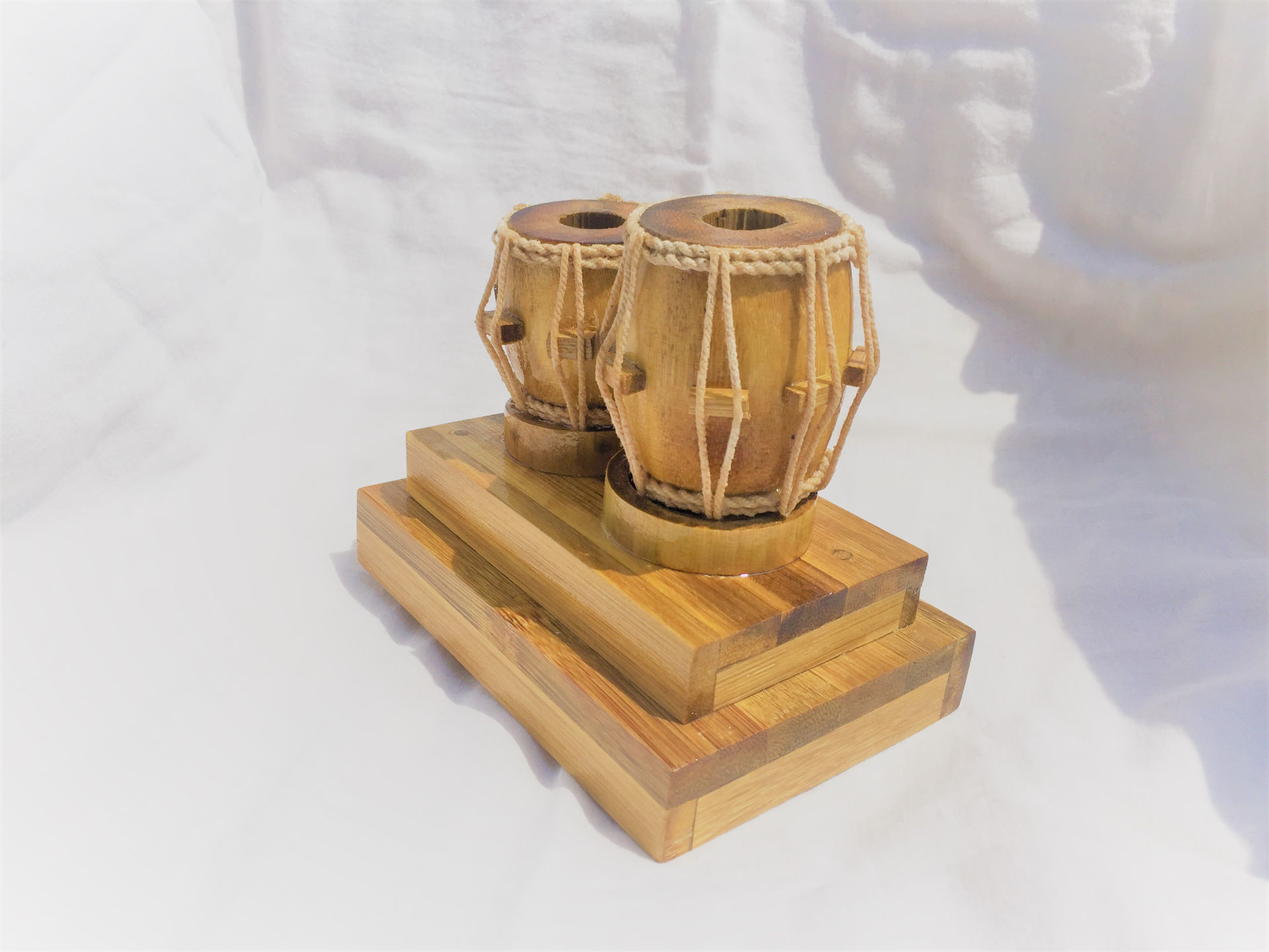 Bamboo Tabla Shape Pen Stand | Wecomart - Buy Authentic Indian ...